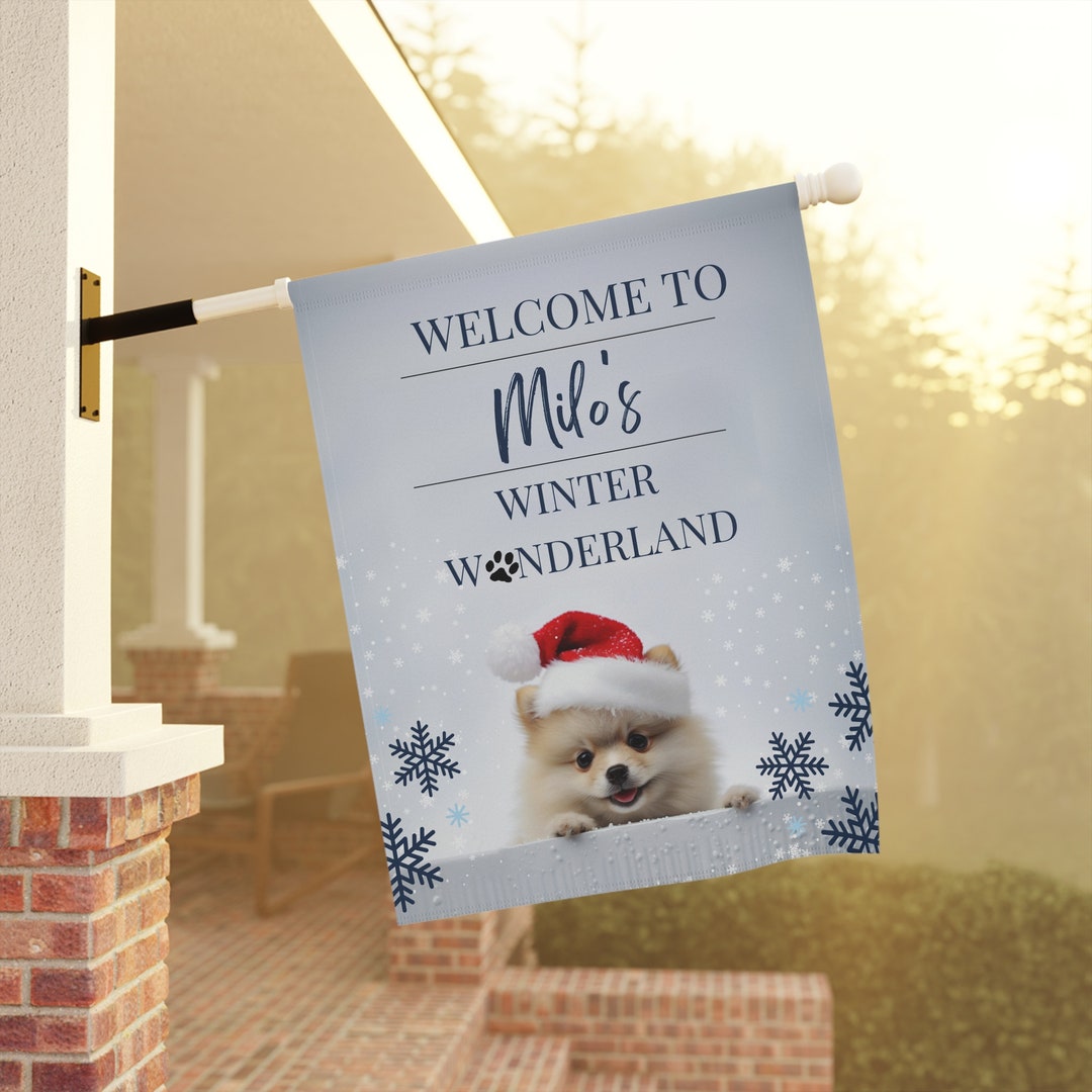 Pomeranian Garden Flag Custom Dog Flag Outdoor Dog Flag - Etsy