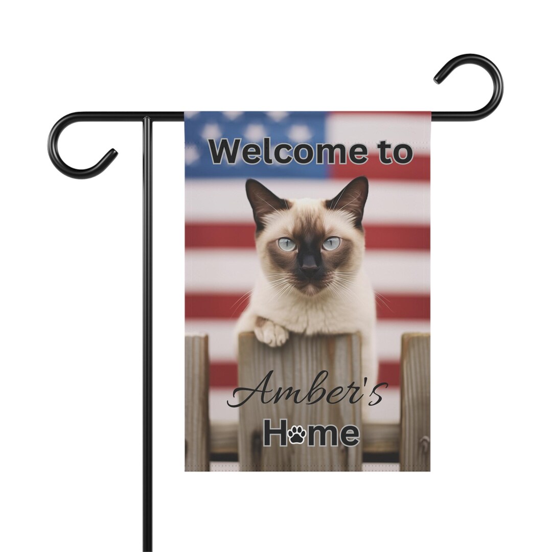 Siamese Cat Flag, Seasonal Cat Flag, Custom Spring Flag, Mom Cat ...