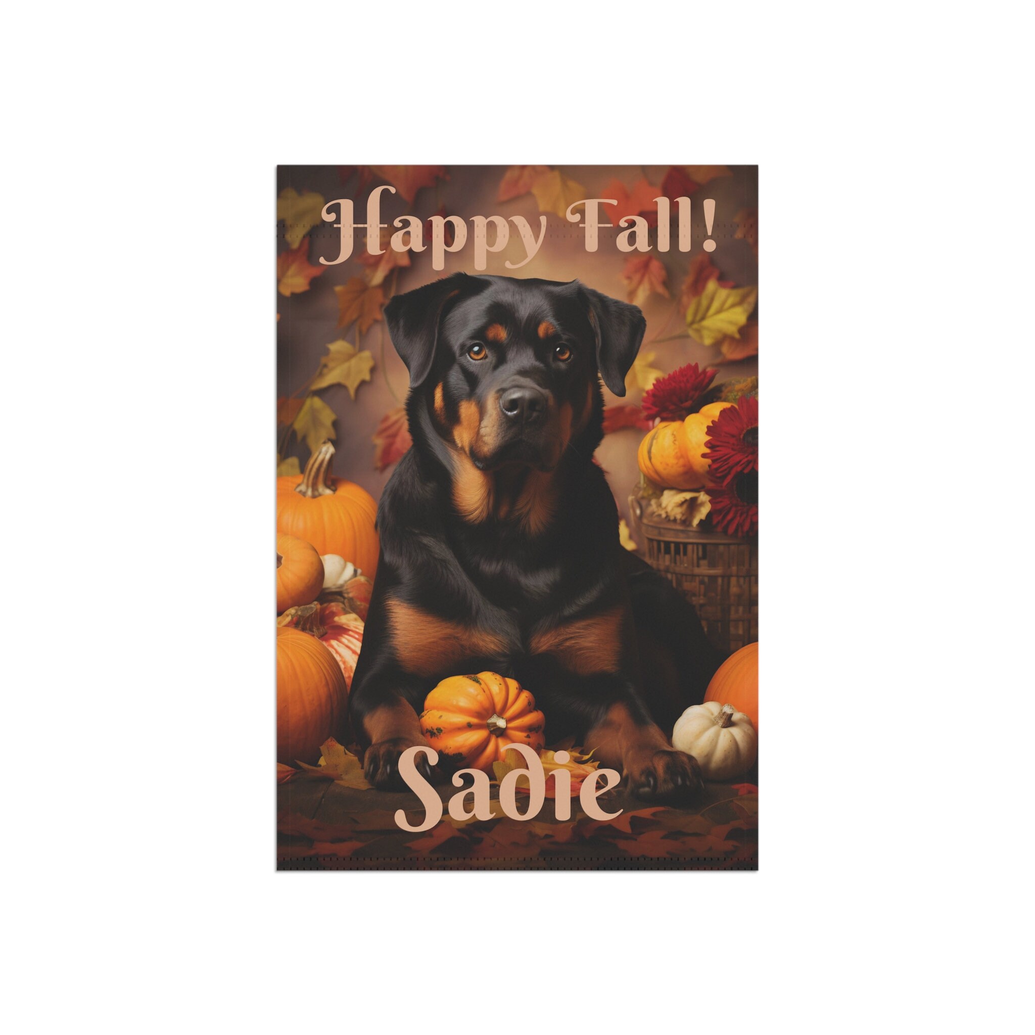 Rottweiler Fall Flag Rottweiler Flag Personalized Fall - Etsy