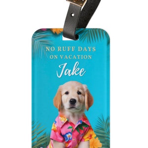 Kid's Personalized Luggage Tag - Custom Travel Accessory - Cute Pet ...