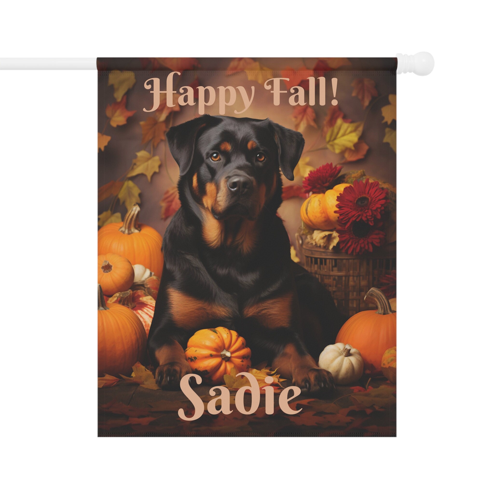 Rottweiler Fall Flag Rottweiler Flag Personalized Fall - Etsy