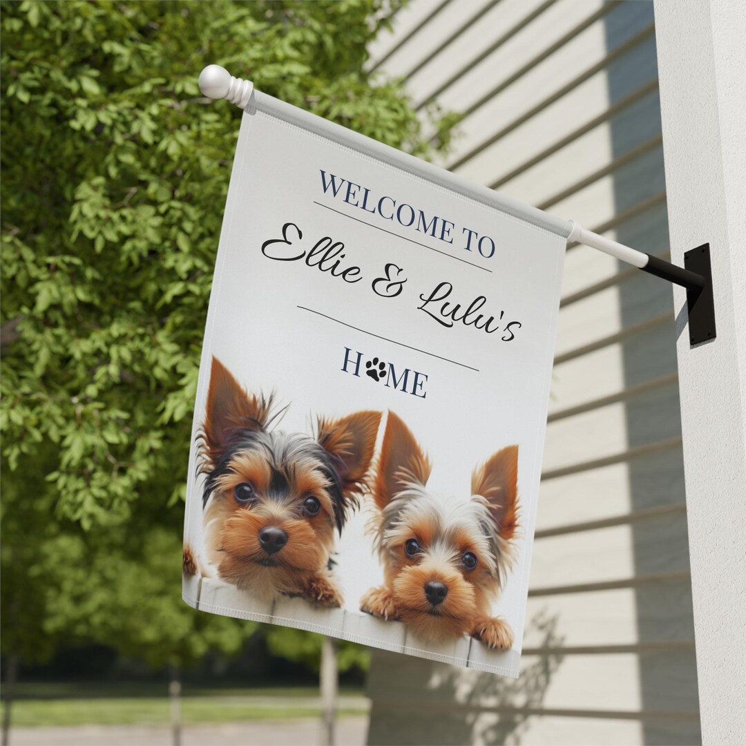 Personalized Yorkie Garden Flag | Dog Flag | Outdoor Dog Flag | Yorkie ...