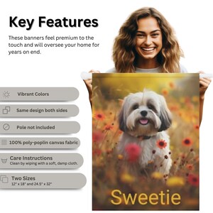 Lhasa Apso Personalized Flag, Customizable Lhasa Apso Flag, Lhasa Apso ...