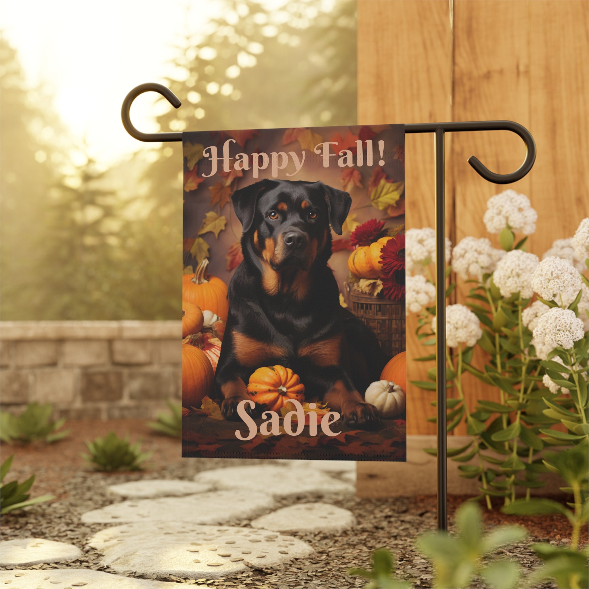 Rottweiler Fall Flag Rottweiler Flag Personalized Fall - Etsy