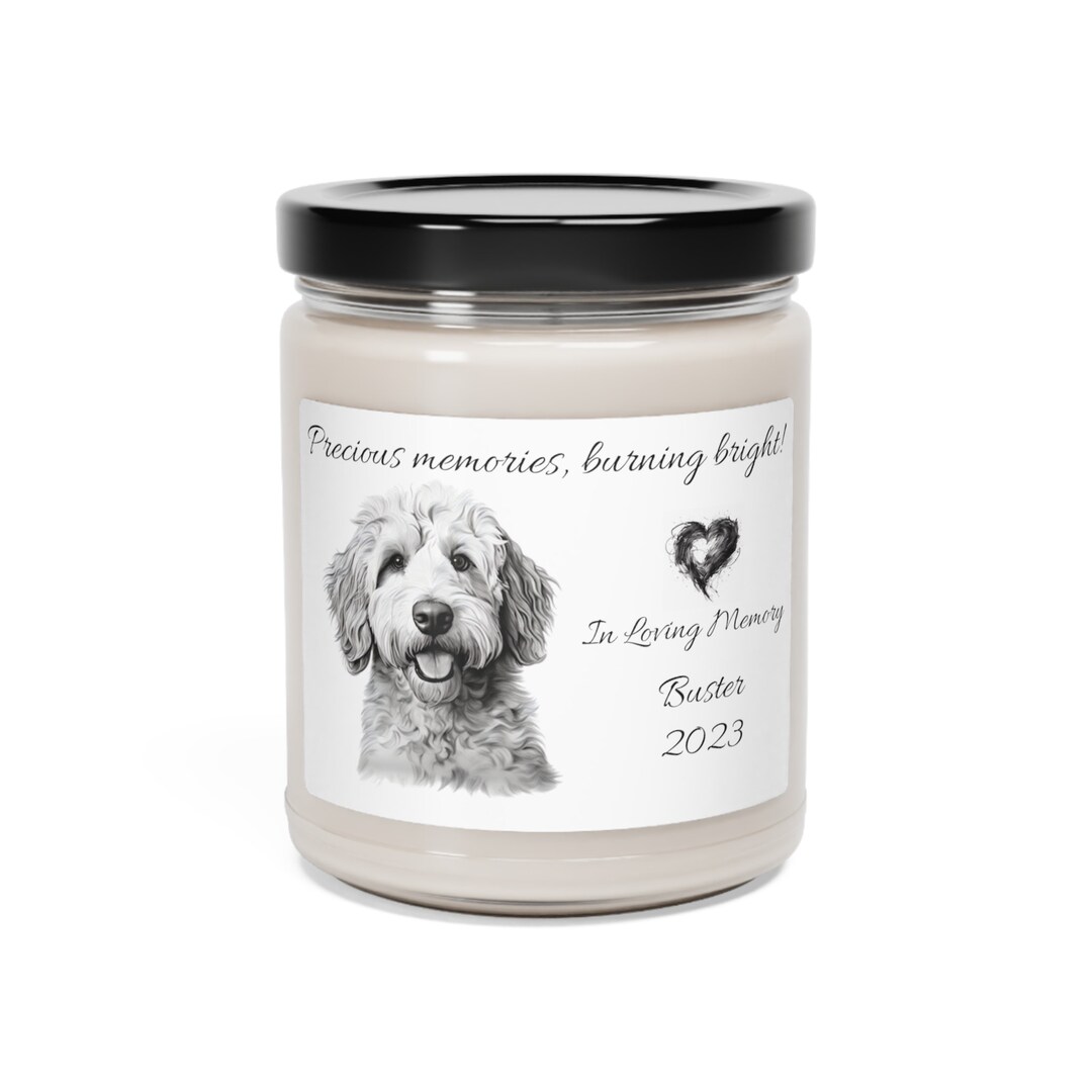 Goldendoodle Personalized Pet Memorial Candle Gift, Memorial Candle ...