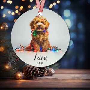 Cavapoo Gift Idea, Cavapoo Christmas Ornament, Custom Dog Ornament ...