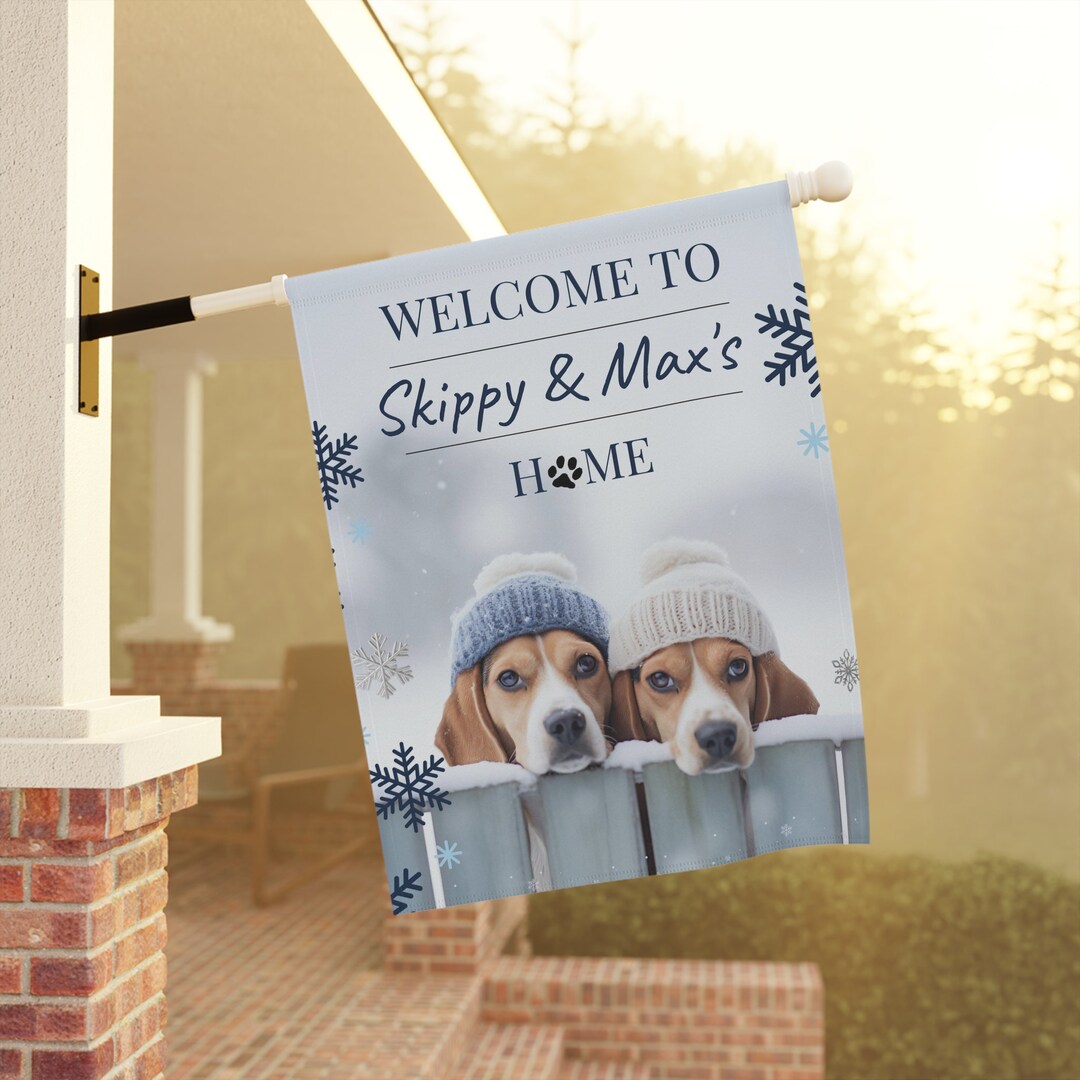 Two Beagles Garden Flag, Summer Beagle Lover Gift, Spring Outdoor Flag ...