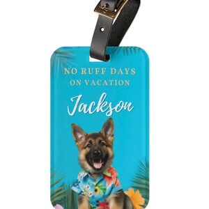 Kid's Personalized Luggage Tag - Custom Travel Accessory - Cute Pet ...