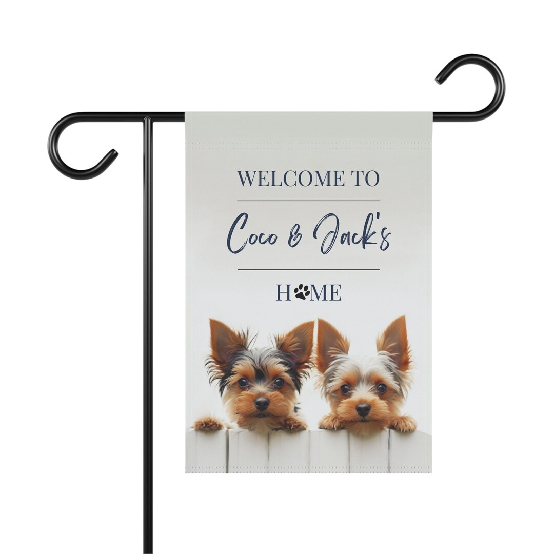 Personalized Yorkie Garden Flag Dog Flag Outdoor Dog Flag Yorkie Lovers ...