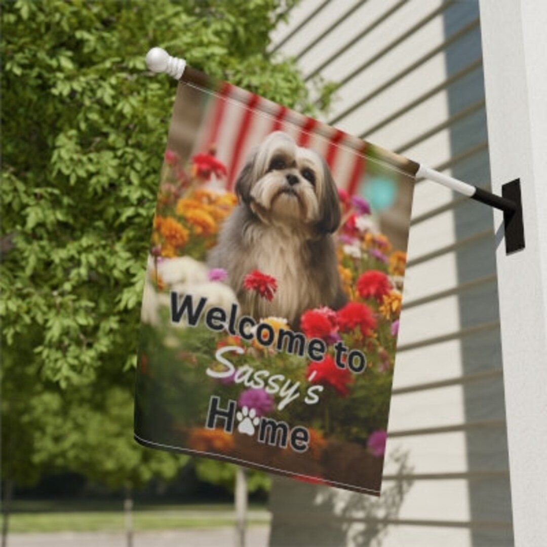 Lhasa Apso Personalized Flag, Customizable Lhasa Apso Flag, Lhasa Apso ...