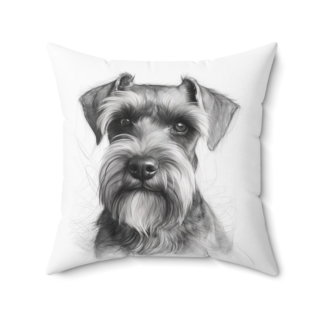 Personalized Schnauzer Pillow, Custom Pet Pillow, Fun Schnauzer Pillow ...