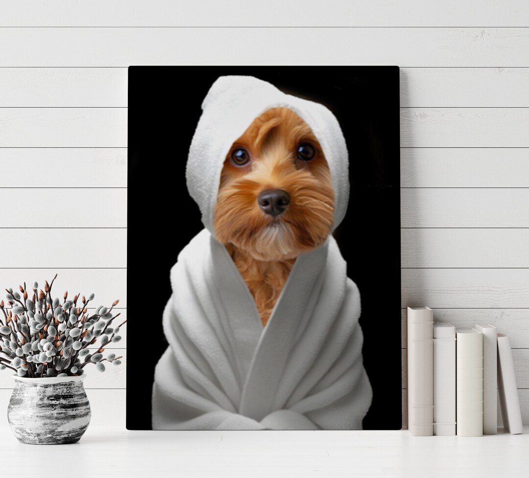 Cavapoo Bathroom Art, Gifted Cavapoo, Custom Cavapoo Art, Custom Dog ...