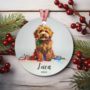 Cavapoo Gift Idea, Cavapoo Christmas Ornament, Custom Dog Ornament ...