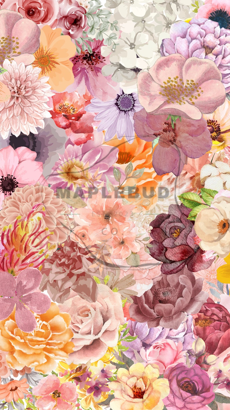 SS Flower Print- Phone Wallpaper - Etsy