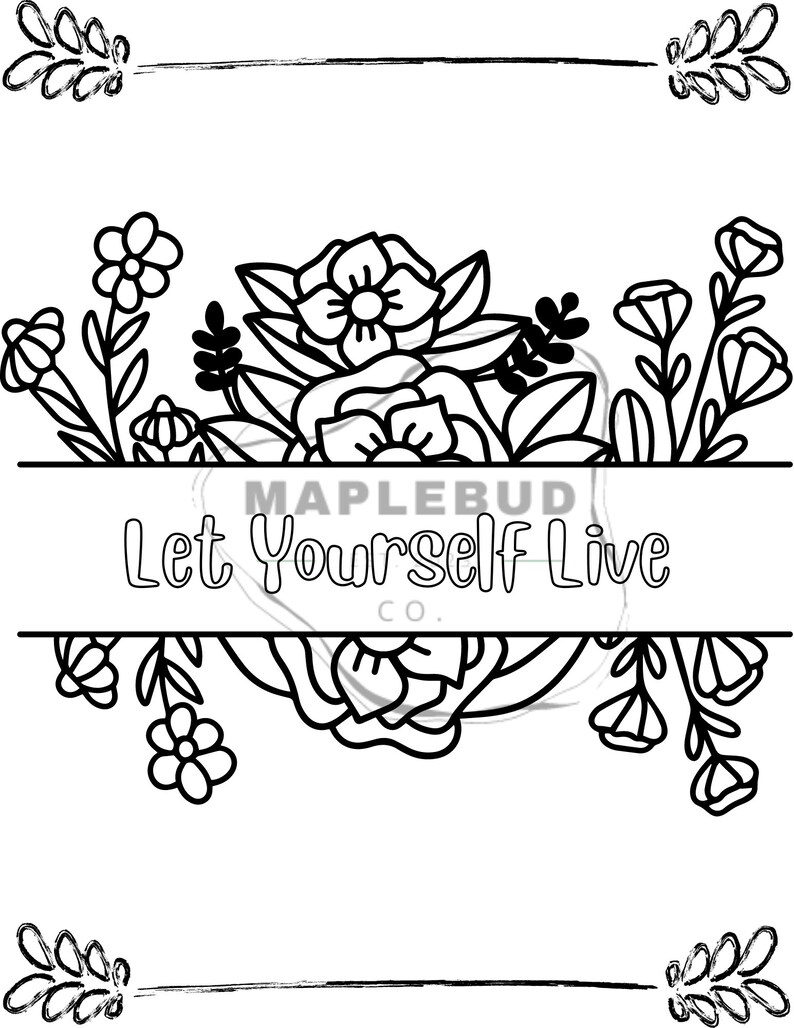 MB Inspirational Floral Coloring Sheets (pack of 3) - Etsy