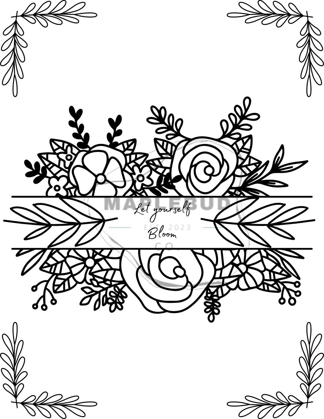 MB Inspirational Floral Coloring Sheets (pack of 3) - Etsy