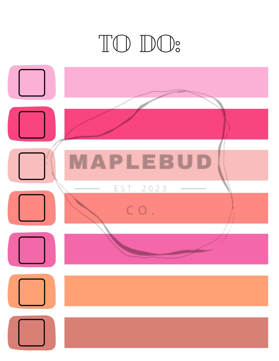To Do List-blush - Etsy