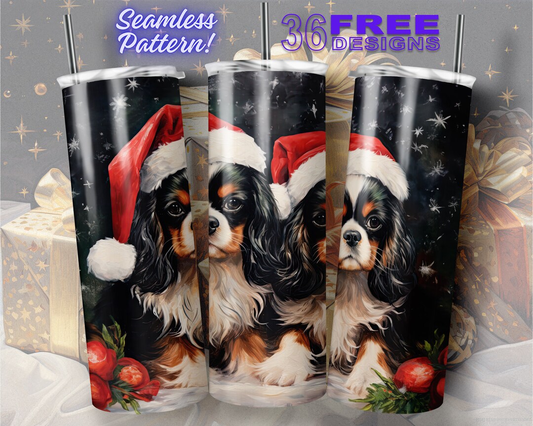 Cavalier King Charles Spaniel 20oz Straight and Tapered Tumbler Wrap ...
