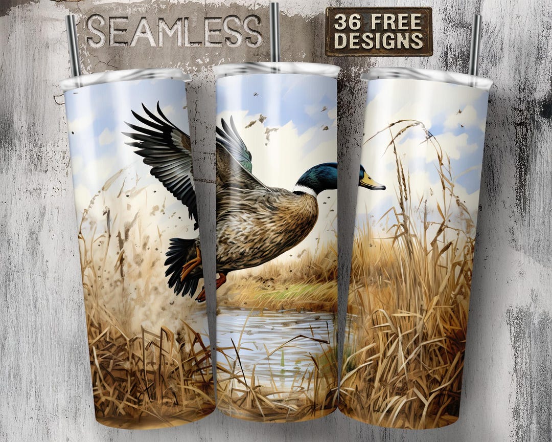 Autumn Ducks Hunting Season 20oz Skinny Tumbler Sublimation, Straight ...