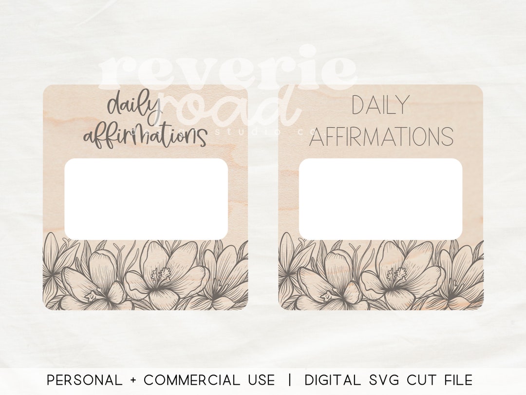 Daily Affirmations Dry Erase I Am Positivity Affirmation SVG Laser Cut ...