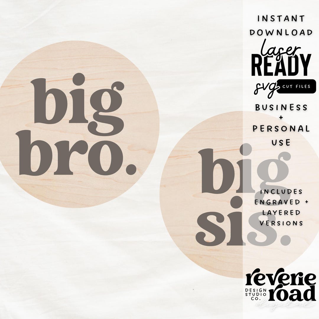 Sibling Birth Announcement Sign | Photo Prop | Big Bro | Big Sis | SVG ...