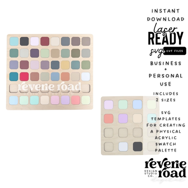 Material or Acrylic Swatch Sheet for Makers | Acrylic Display SVG ...