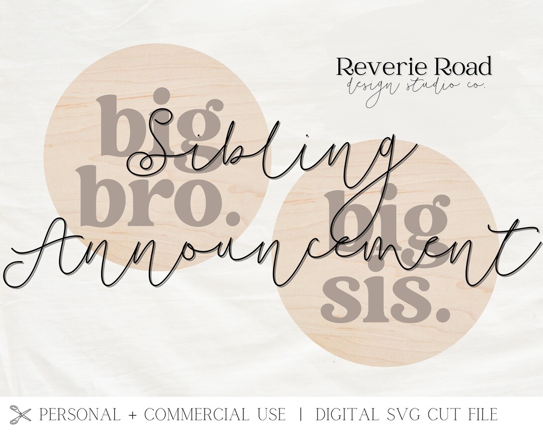 Sibling Birth Announcement Sign Photo Prop Big Bro Big - Etsy UK