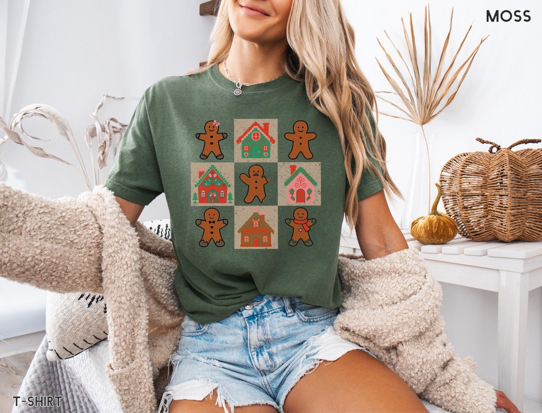 Gingerbread Shirt, Gingerbread House, Cute Womens Comfort Colors T ...