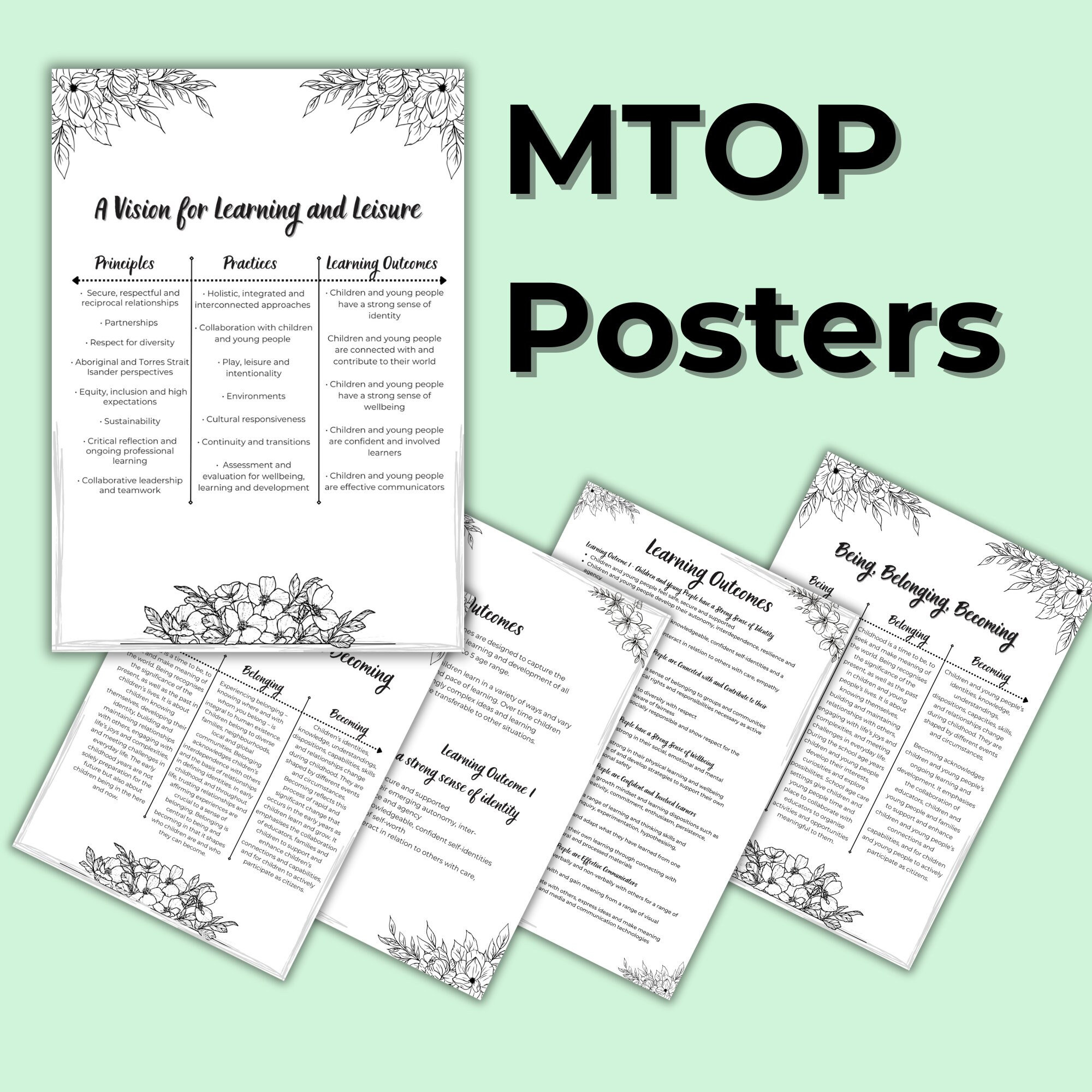 MTOP Posters: Minimalist Learning Outcomes & Principles (digital ...