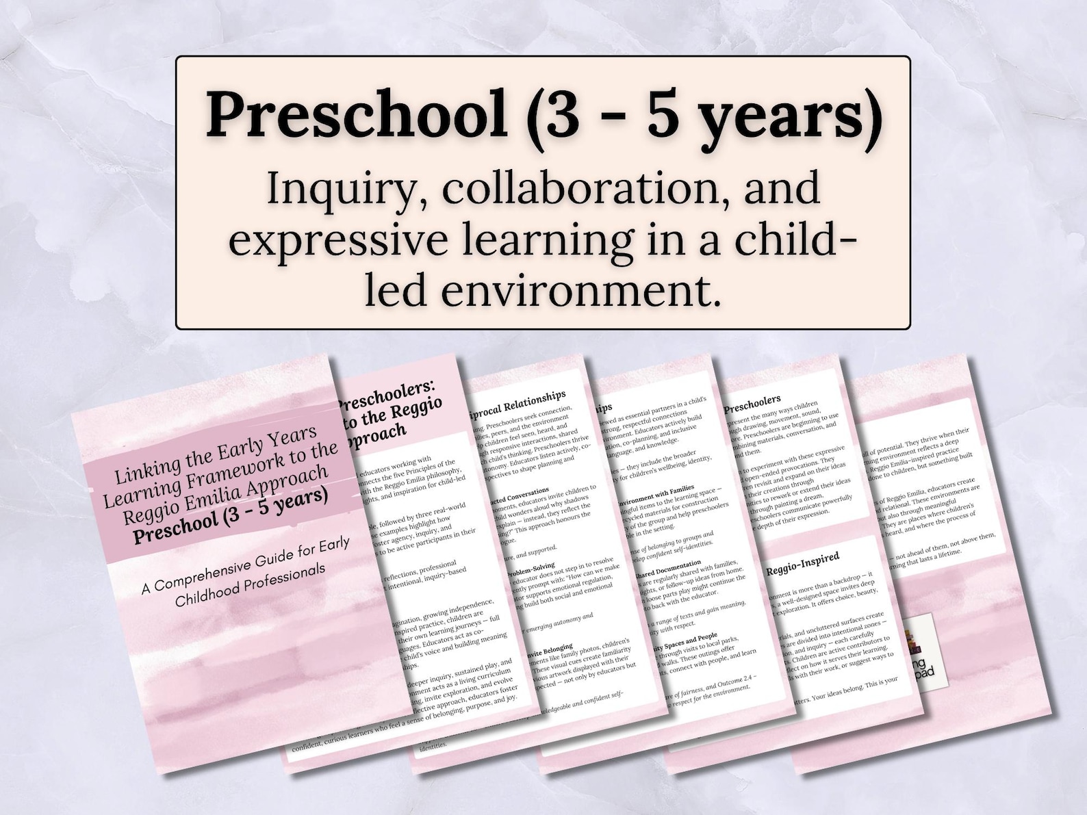 Reggio Emilia + EYLF Guide Set – Printable PDF Bundle for Infants ...