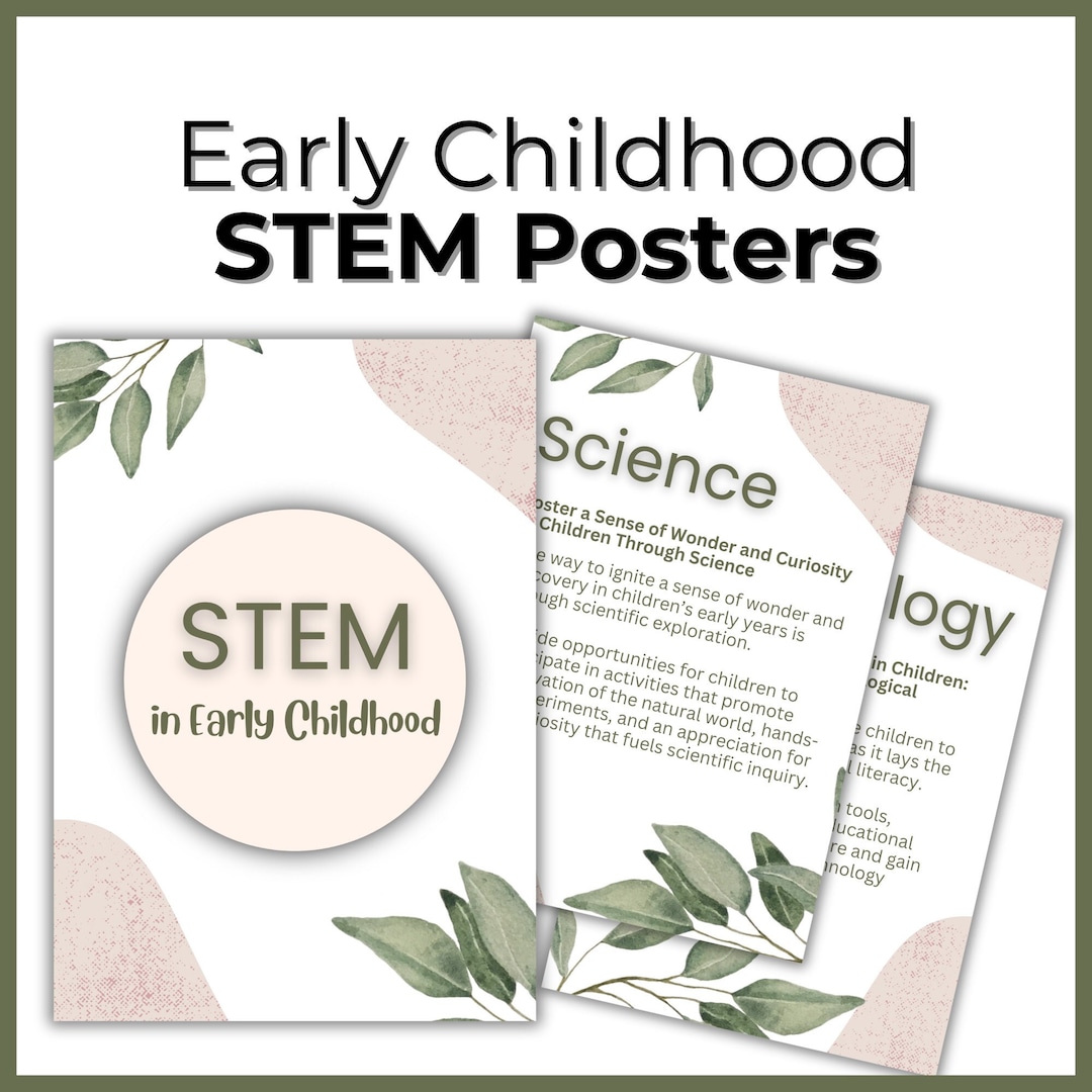 STEM Education Early Childhood Poster Set. EYLF Science Technology ...