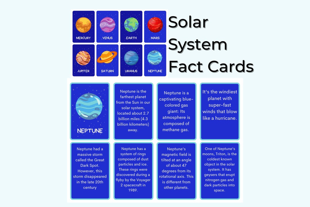Planet Fact Cards: Embark on an Exciting Journey Through Our Solar ...