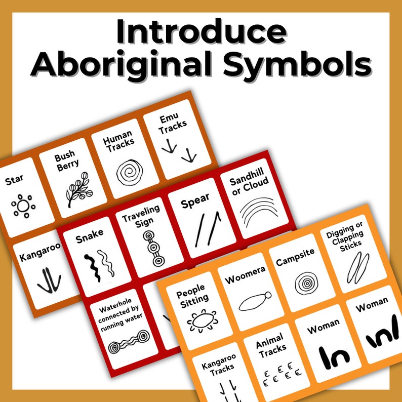 Aboriginal Symbols Flash Cards Designed for Early Childhood Education ...