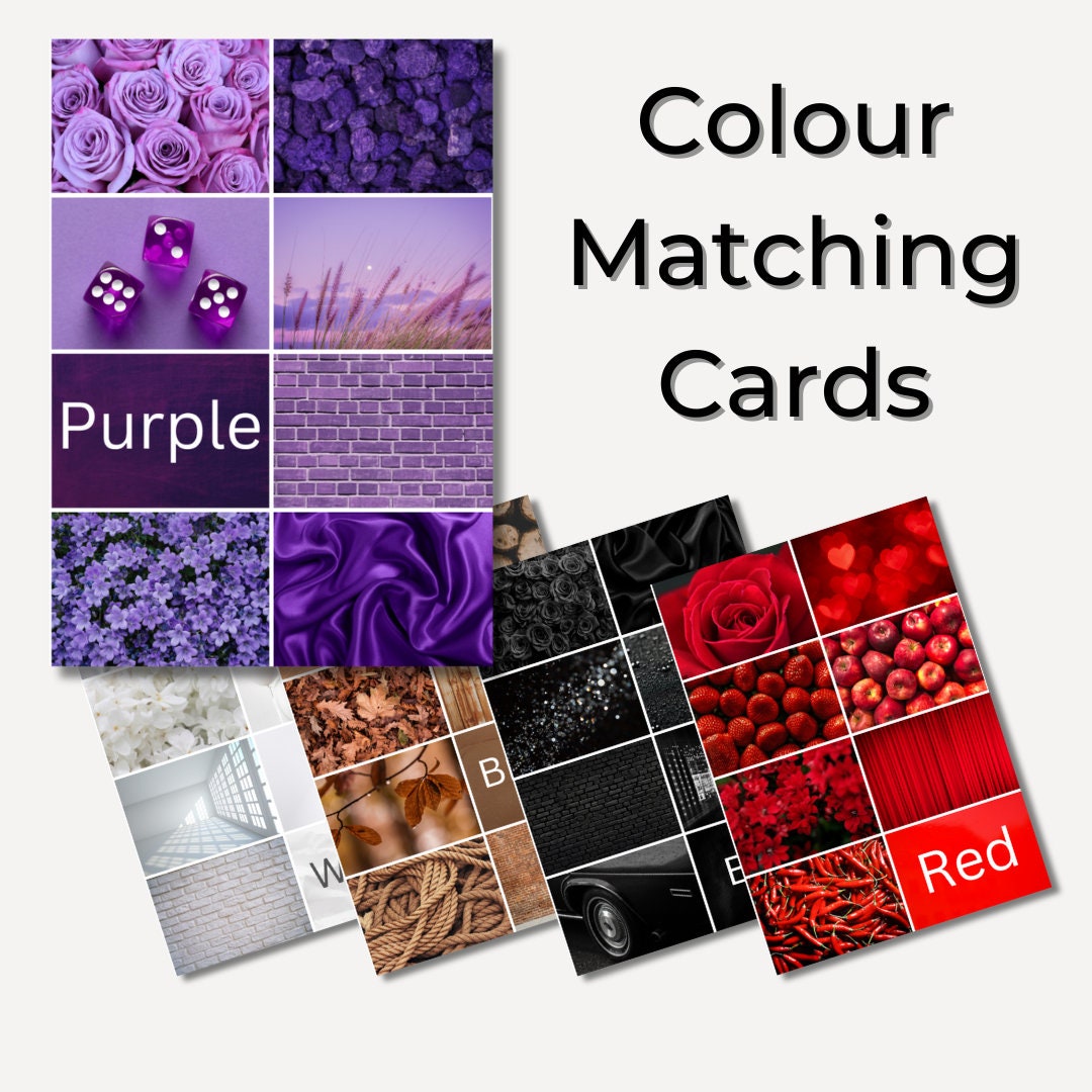 Colour Matching Cards Digital Printable. Ignite Colorful - Etsy Australia