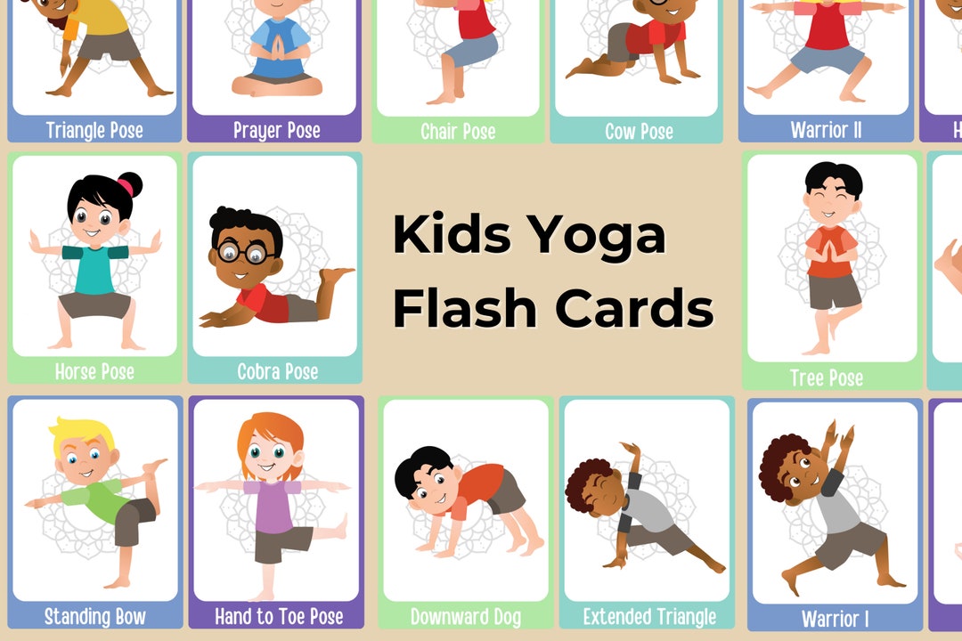 Yoga Pose Flash Cards for Children Fun and Interactive Way to Introduce ...