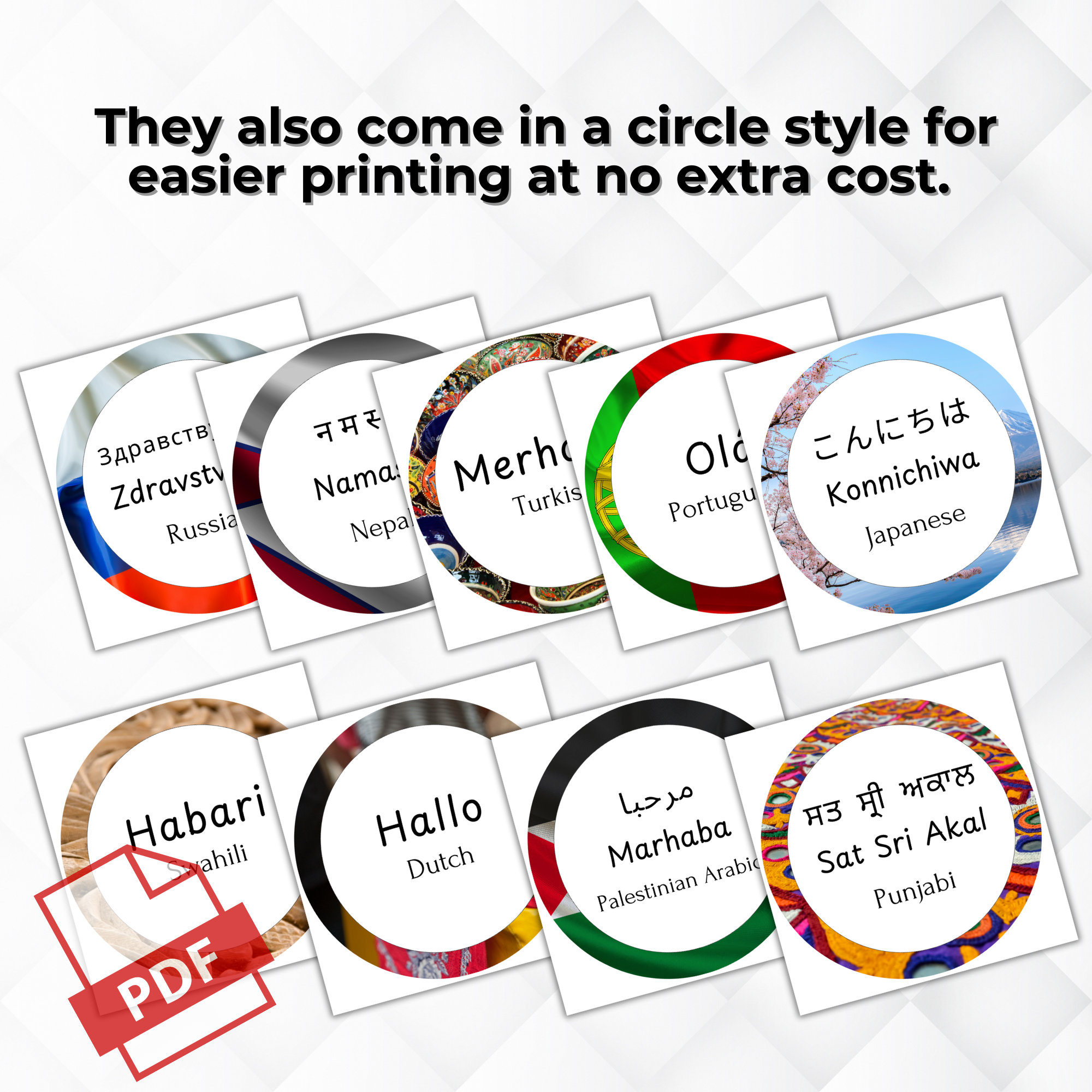 Multilingual Greeting Signs From Diverse Cultures - Designed for Early Childhood Education EYLF ...