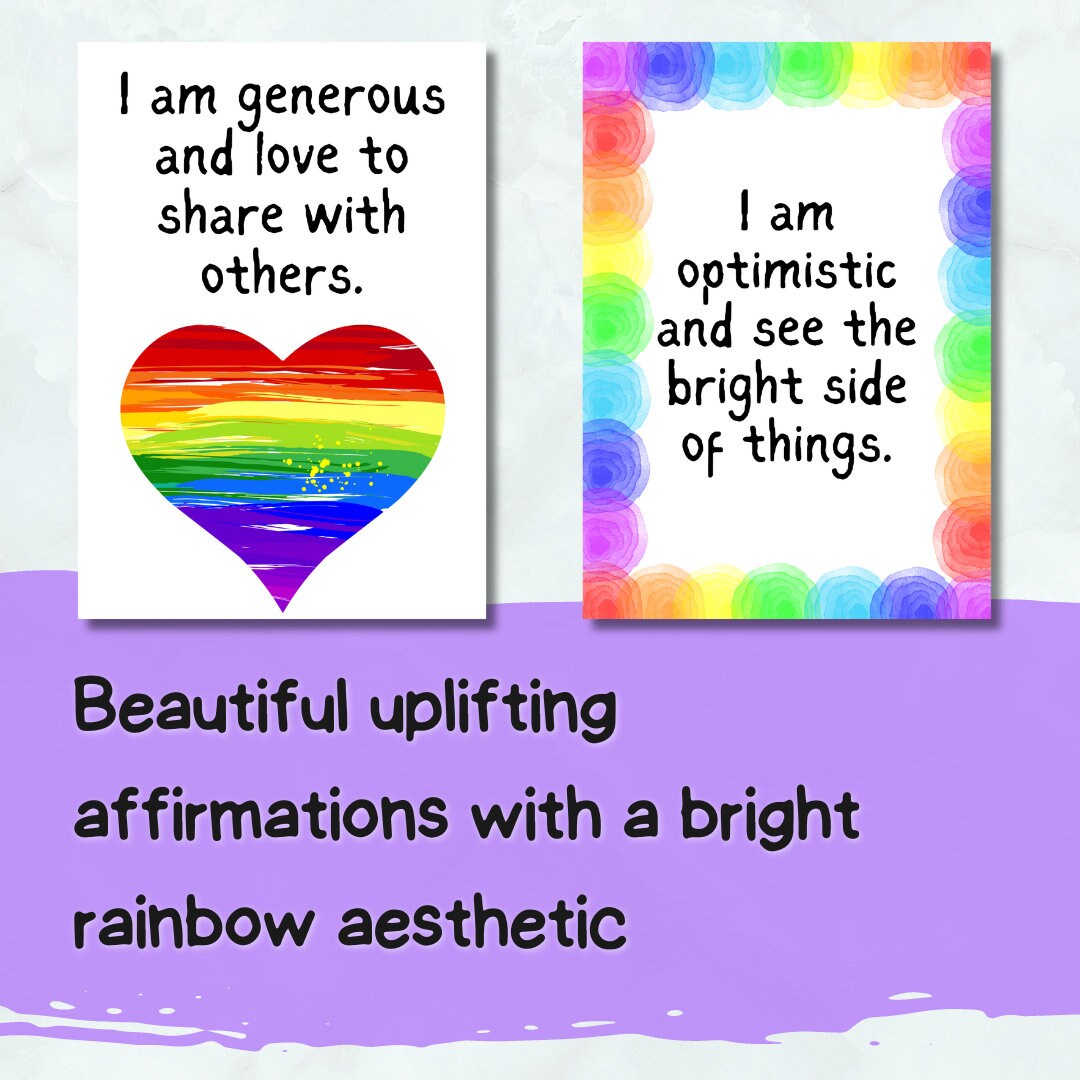 Harmonycards: Rainbow Affirmation Cards for Empowering Young Minds ...