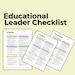Educational Leader Checklist: Infants, Toddlers, Preschool (digital) - Etsy