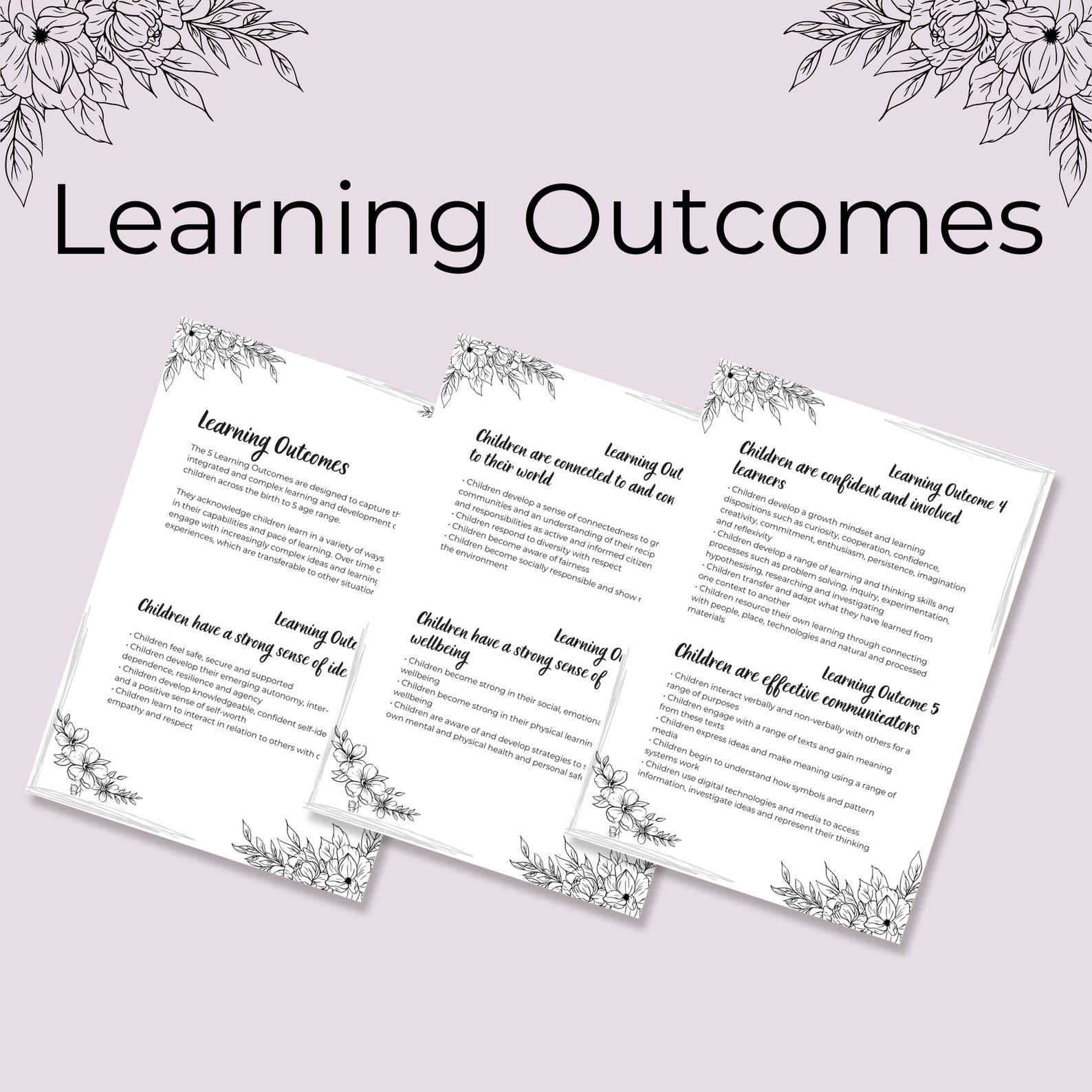 EYLF 2.0 Updated Posters and Cheat Sheets Minimalist Design for ...