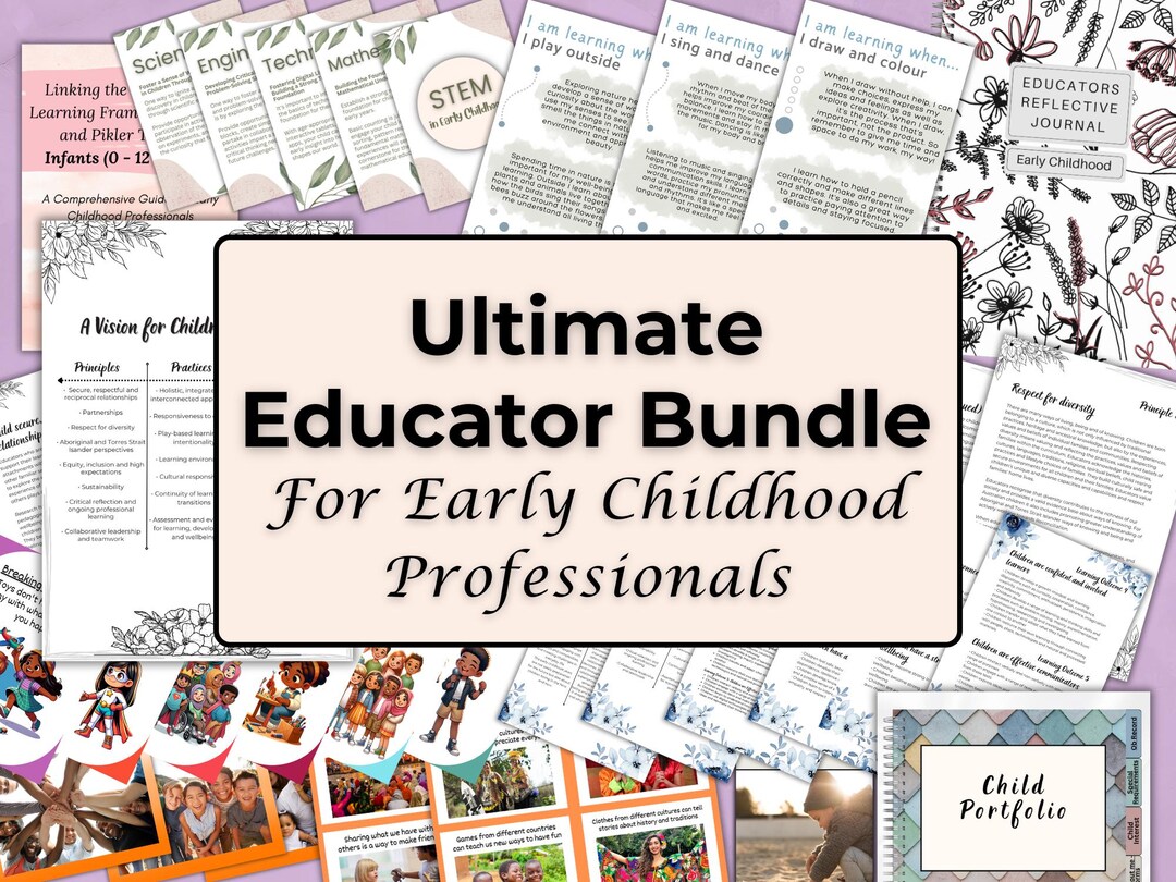 Mega Early Childhood Educators’ Canva Template Bundle - Teacher ...