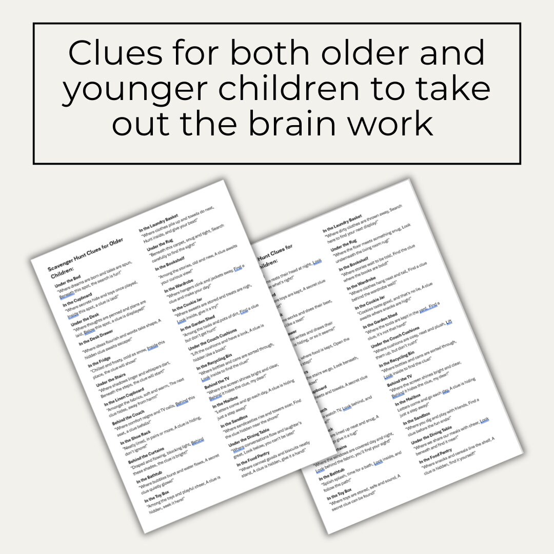 Scavenger Hunt Canva Template - Birthday, Party, Special Occasion Kids ...