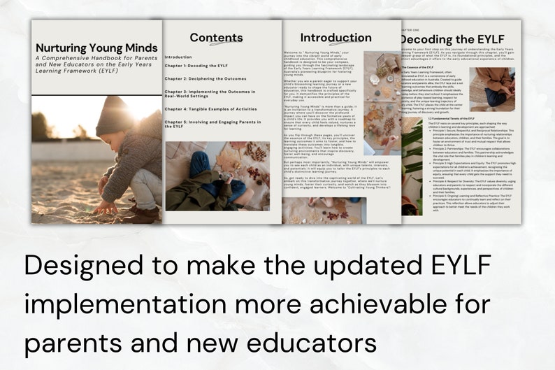 EYLF simplified Handbook for Parents, New Educators, and Educational ...