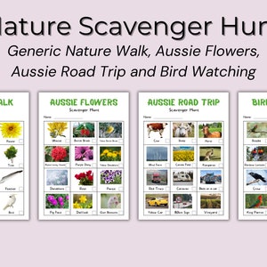 Nature Walk Scavenger Hunt Printable Checklist. Australian Flowers ...