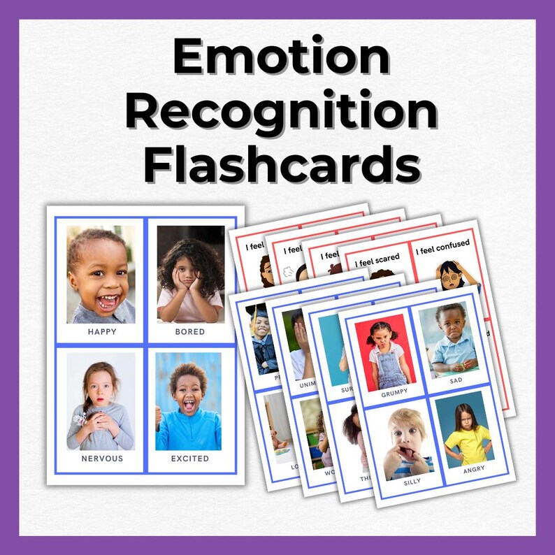 Emotions and Feelings Flashcards Bundle for Early Childhood Educators ...