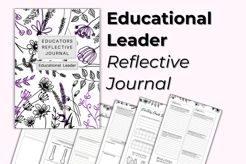 ECE Educational Leader's Weekly Reflective 12 Month Journal Tailored to ...