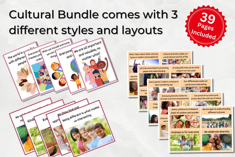 Cultural Diversity Affirmation Flashcards: Printable - Etsy