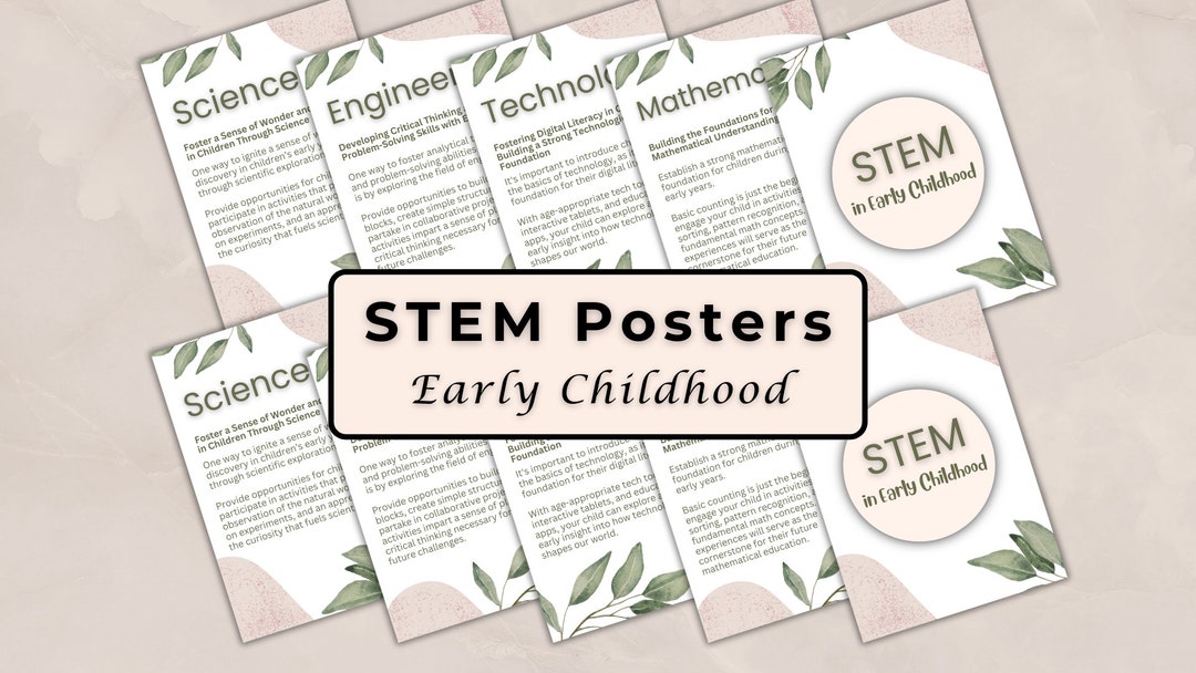 STEM Education Early Childhood Poster Set. EYLF Science Technology ...