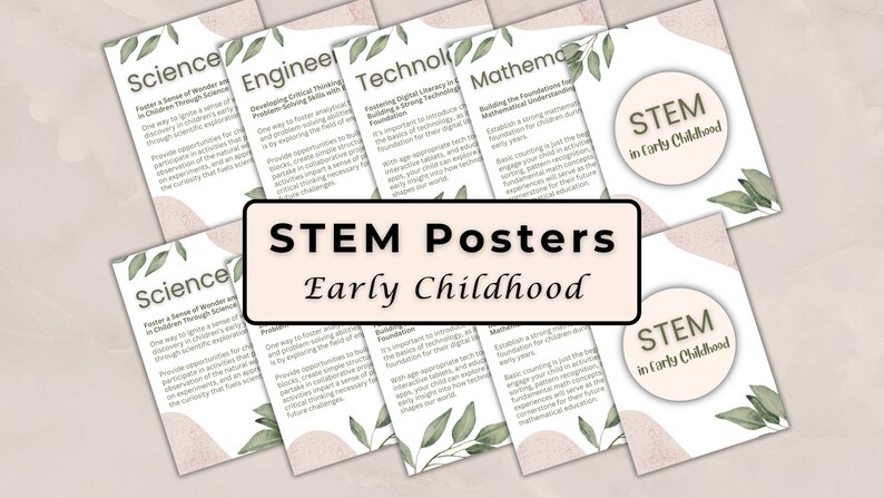 STEM Education Early Childhood Poster Set. EYLF Science Technology ...