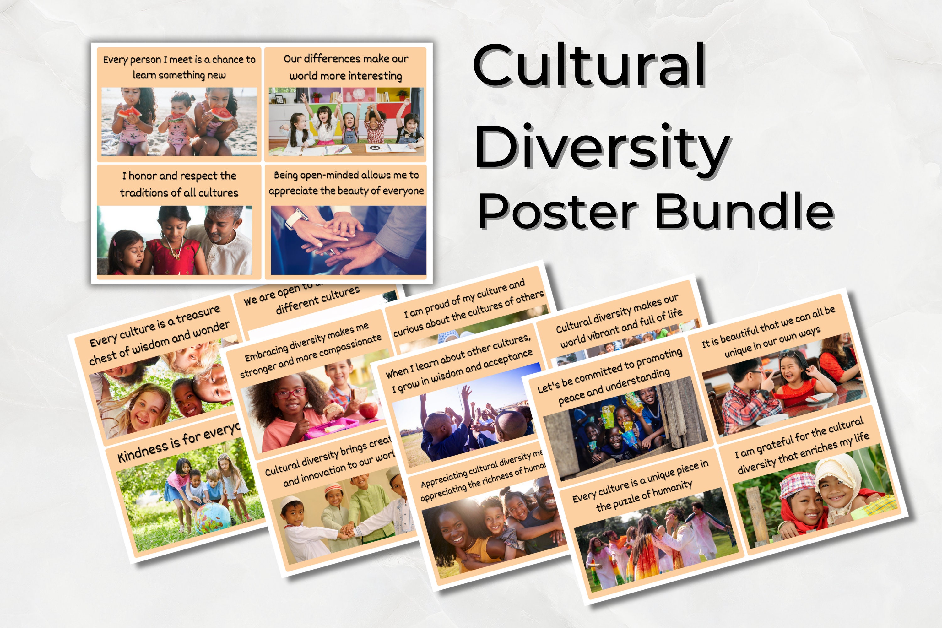 Cultural Diversity Affirmation Flashcards: Printable - Etsy
