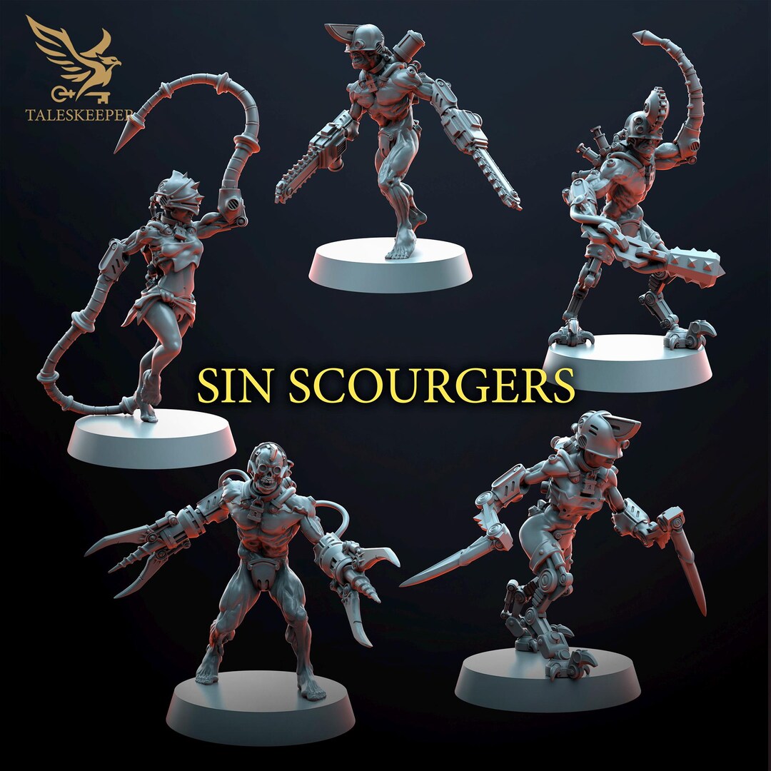 Sin Scourgers / Sci Fi Abomination Soldiers / 5 or 10 Models / 25mm ...